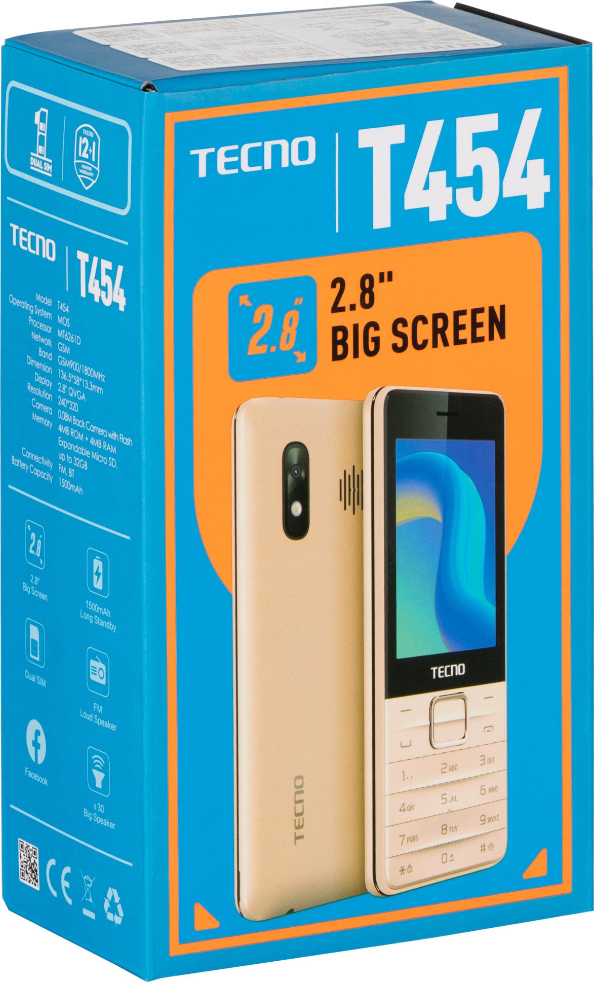 ≡ Мобільний телефон TECNO T454 2SIM Black – купити в Києві | ціни і відгуки