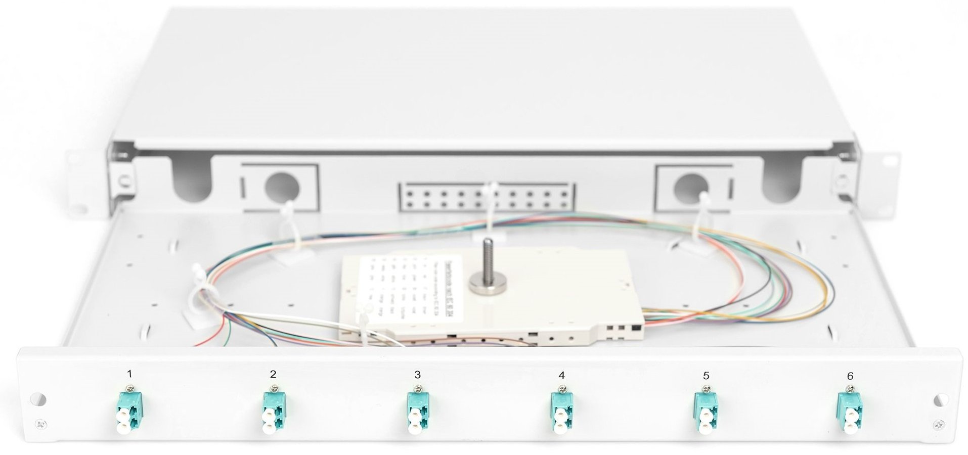 Оптическая панель DIGITUS 19' 1U, 6xLC duplex, incl, Splice Cass, OM3 ...
