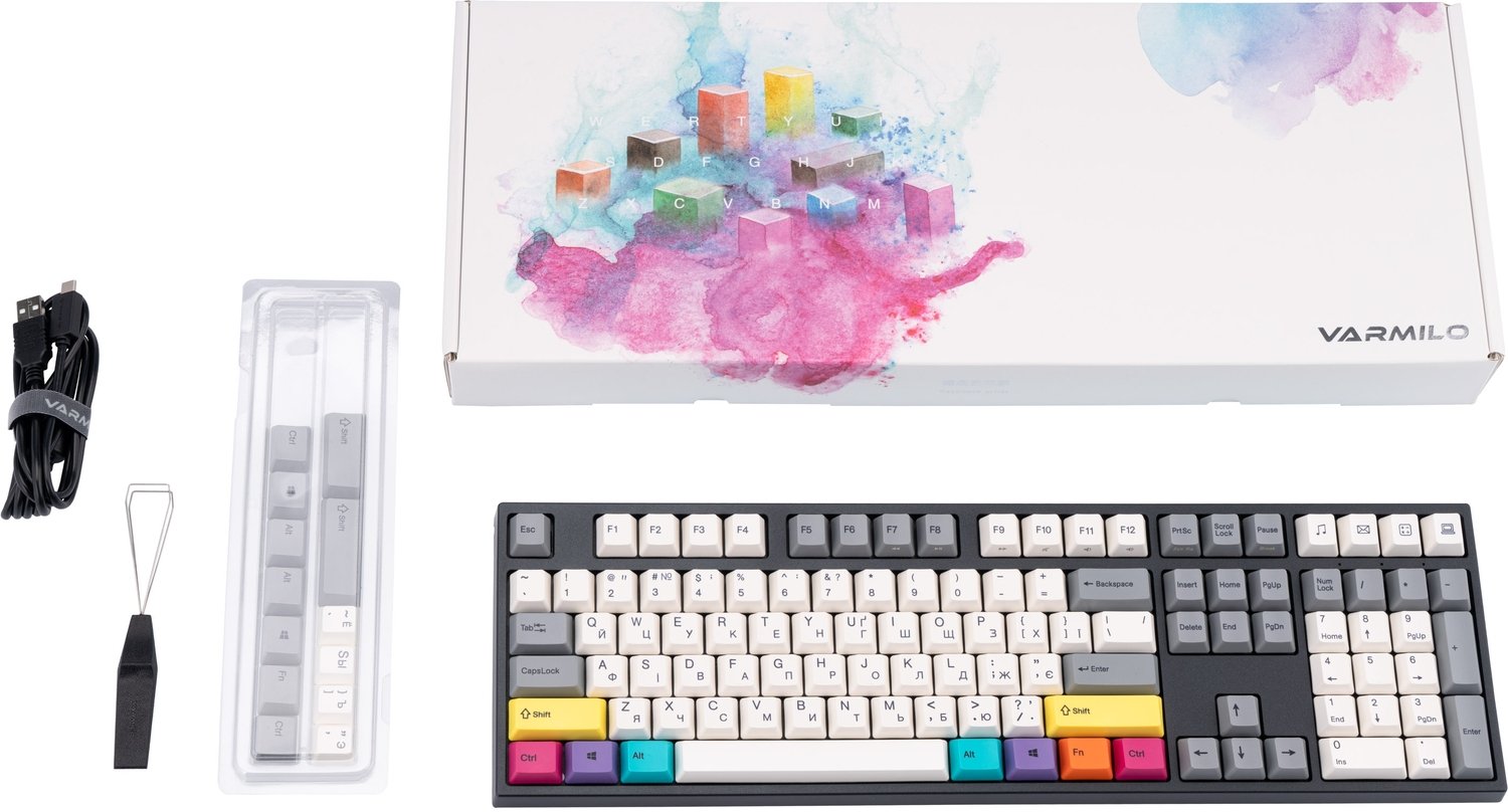 Игровая клавиатура Varmilo VEA108 CMYK Cherry Mx Blue UA ...