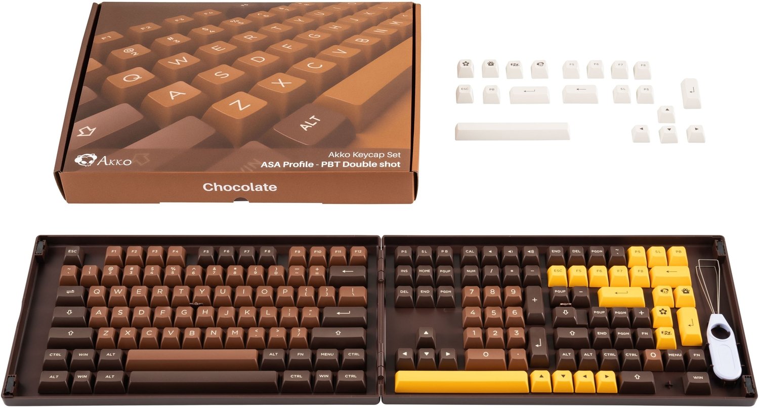 ≡ Кейкапи Akko Chocolate ASA Fullset Keycaps – купити в Києві | ціни і ...