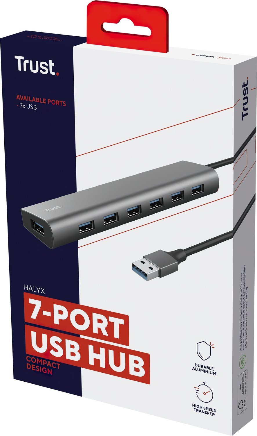 ≡ USB-хаб Trust Dalyx 7-IN-1 USB-A 3.2 ALUMINIUM (24967) – купити в Києві | ціни і відгуки