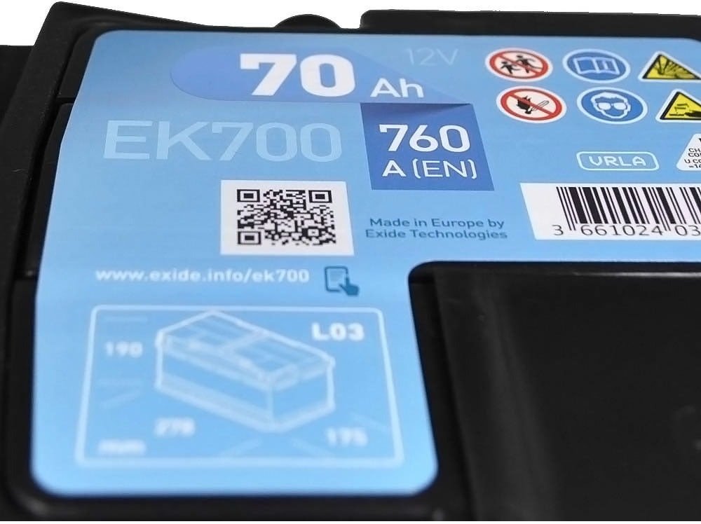 Автомобильный аккумулятор Exide 70Ah-12v AGM, R+, EN760 (52371131558 ...