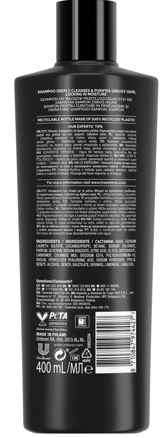Шампунь Tresemme Hydrate and Purify Увлажняющий 400мл – купить в Киеве ...