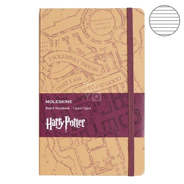 Записная книга Moleskine Harry Potter средняя / линейка Карта мародера ...