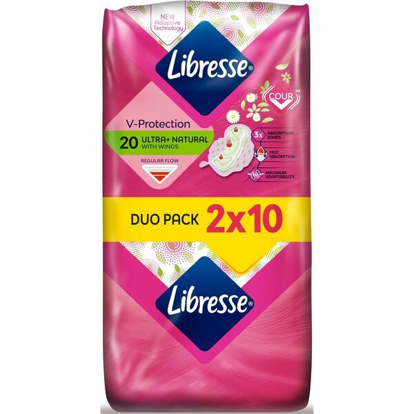 ≡ Прокладки гігієнічні Libresse Ultra Normal Wing AloeVera&Camomile 20 ...