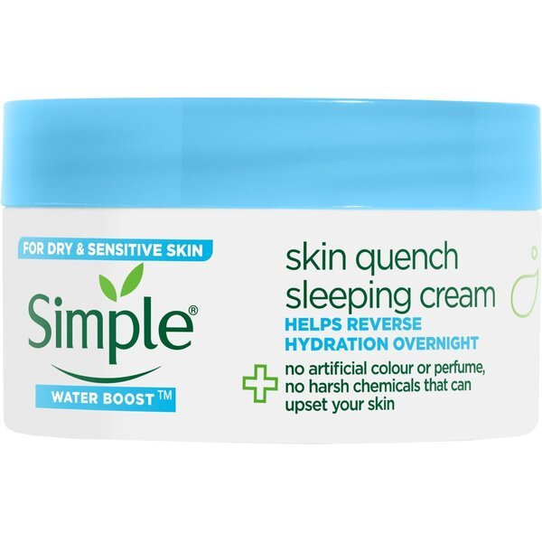 Крем ночной успокаивающий Simple Skin Quench Sleeping Cream Water Boost ...