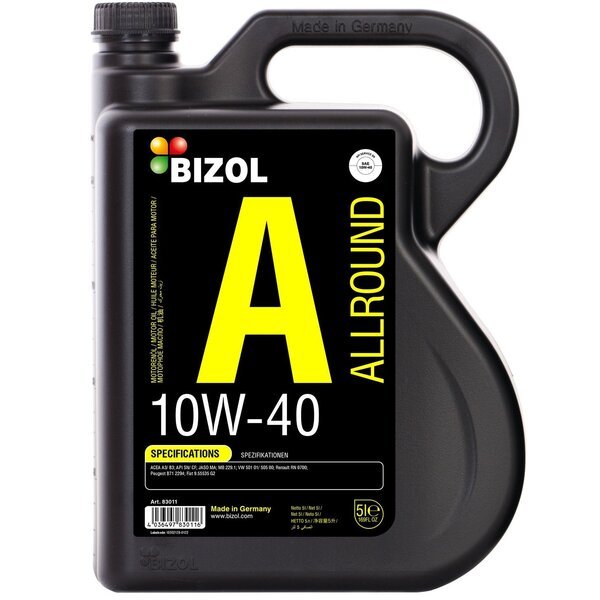 ≡ Олива моторна Bizol Allround 10W-40 5л. (4036497830116) – купити в Києві | ціни і відгуки
