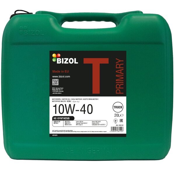 Масло моторное Bizol Truck Primary 10W-40 20л. (4036497861127) – купить ...