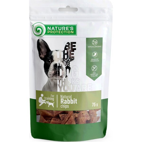 Лакомства для собак Nature's Protection Natural чипсы из кролика 75 г ...