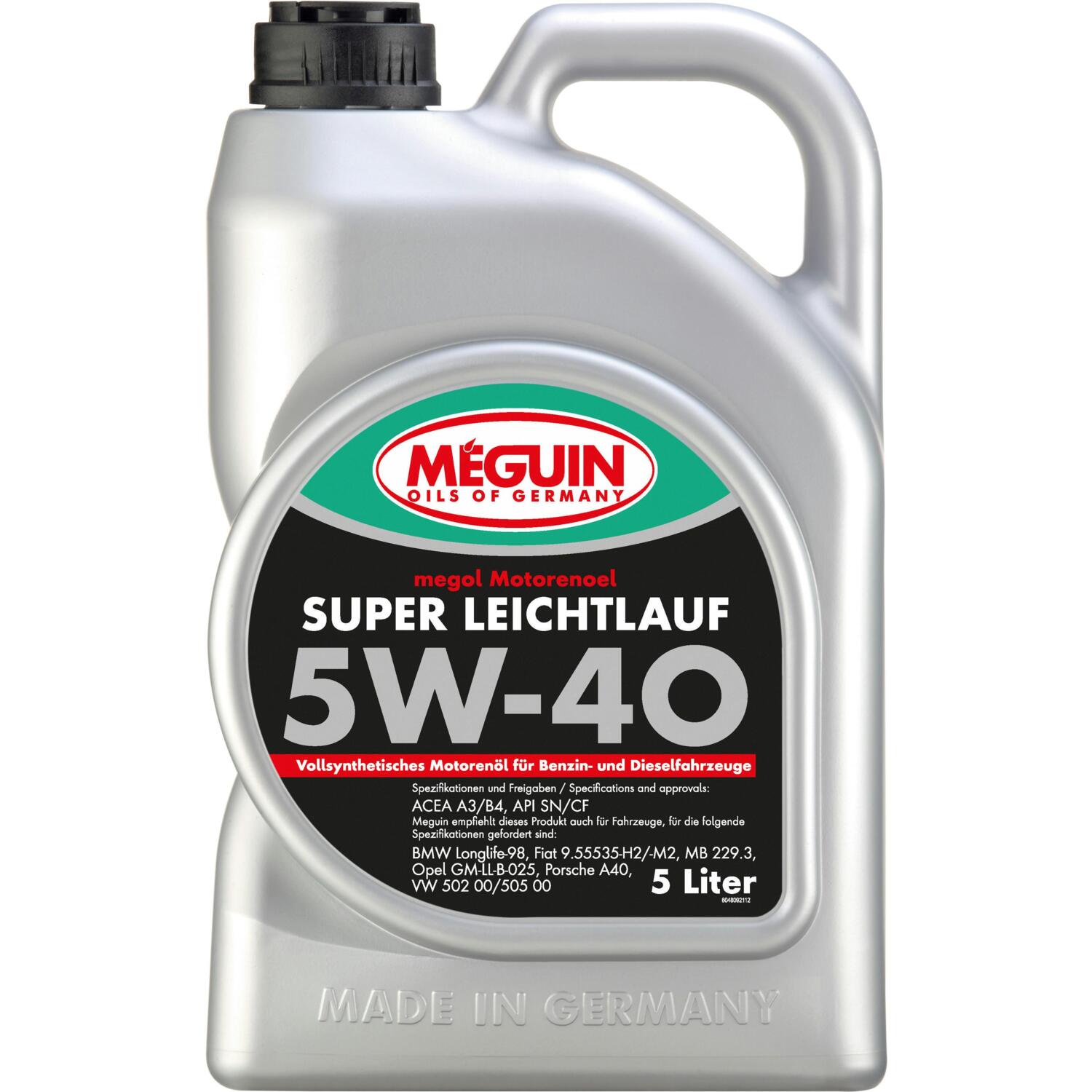 Моторное масло Meguin Super Leichtlauf SAE 5W-40 5л (4809) – купить в ...